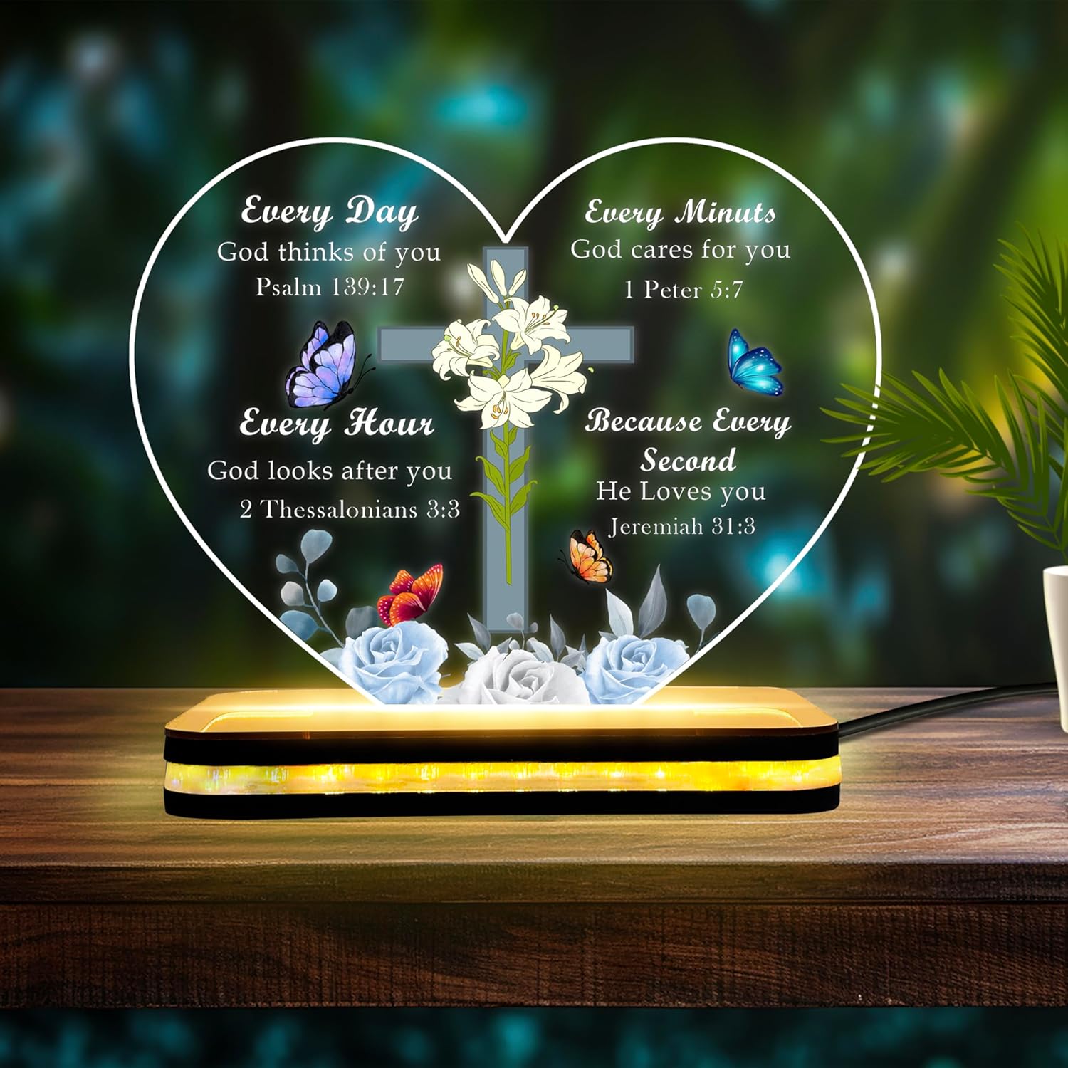 BIBLE VERSE ACRYLIC LED LAMP – Gift 4 Sure